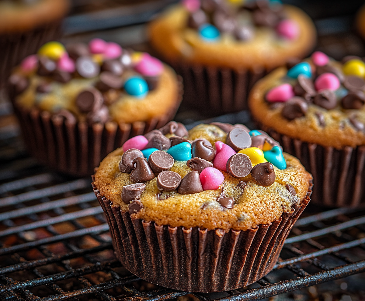 Easter Egg Chocolate Chip Cookie Cups