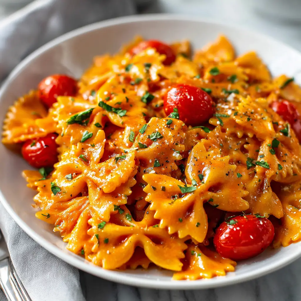 Bowtie Pasta with Creamy Tomato Sauce