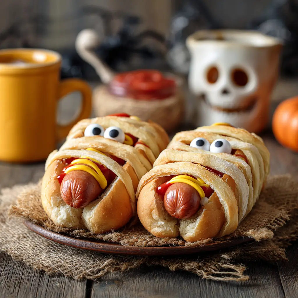Halloween Recipe For Spooky Mummy Hot Dogs
